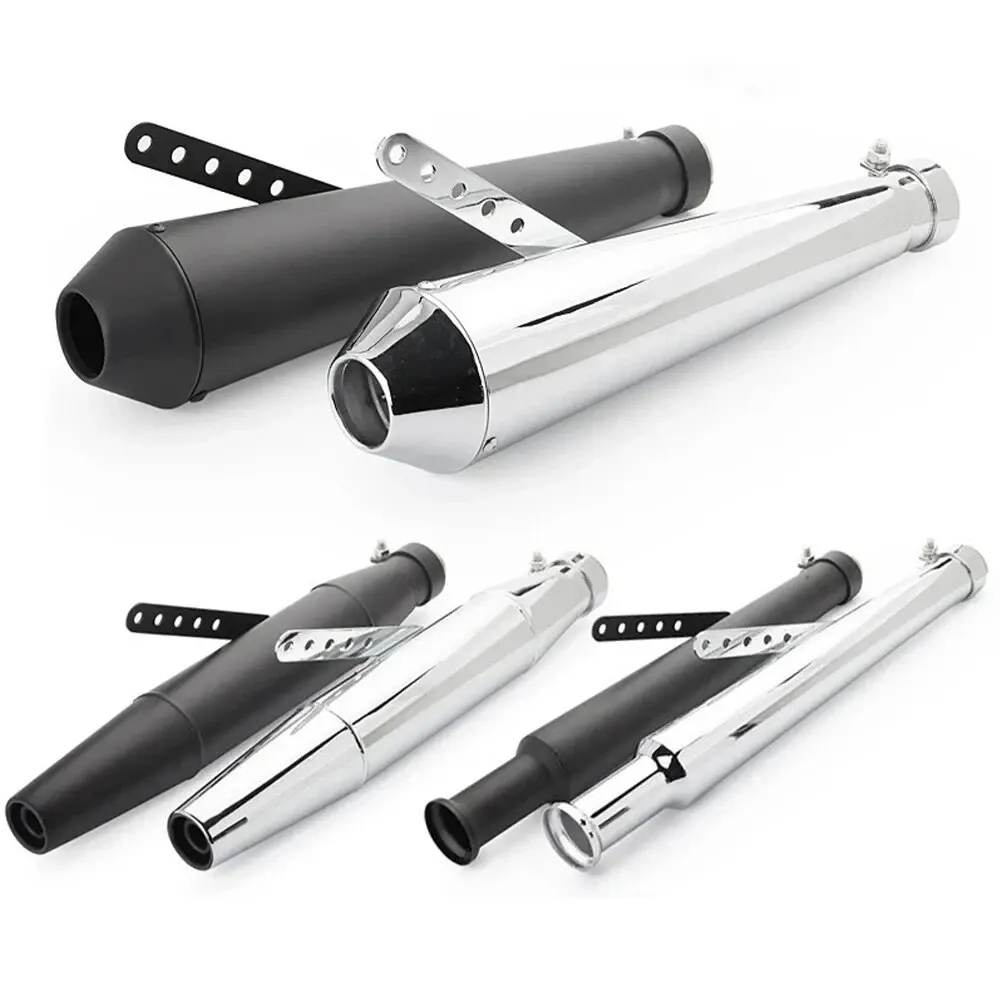 Motorcycle Exhaust Muffler Retro Vintage Classic Electroplating Escap ...