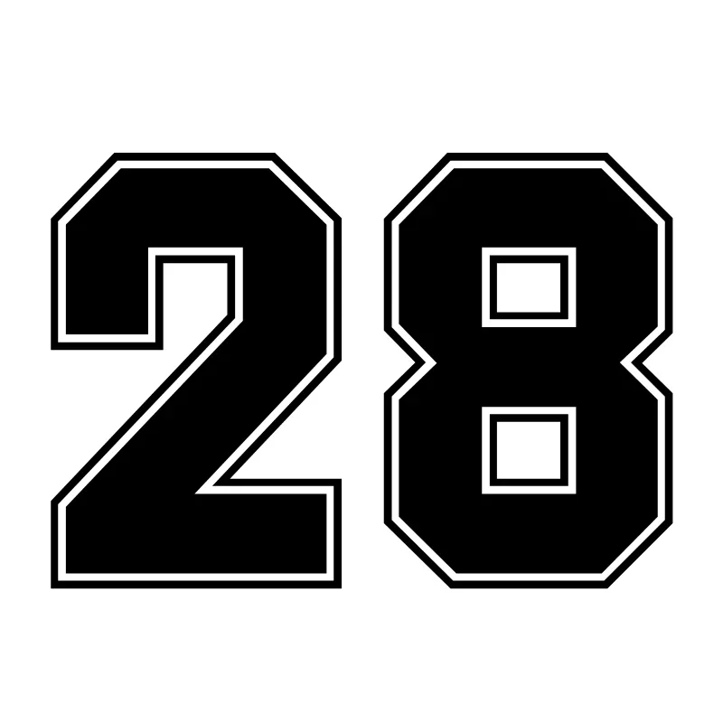 Car Stickers Decor Motorcycle Decals Funny Racing Number 28 Decorative ...