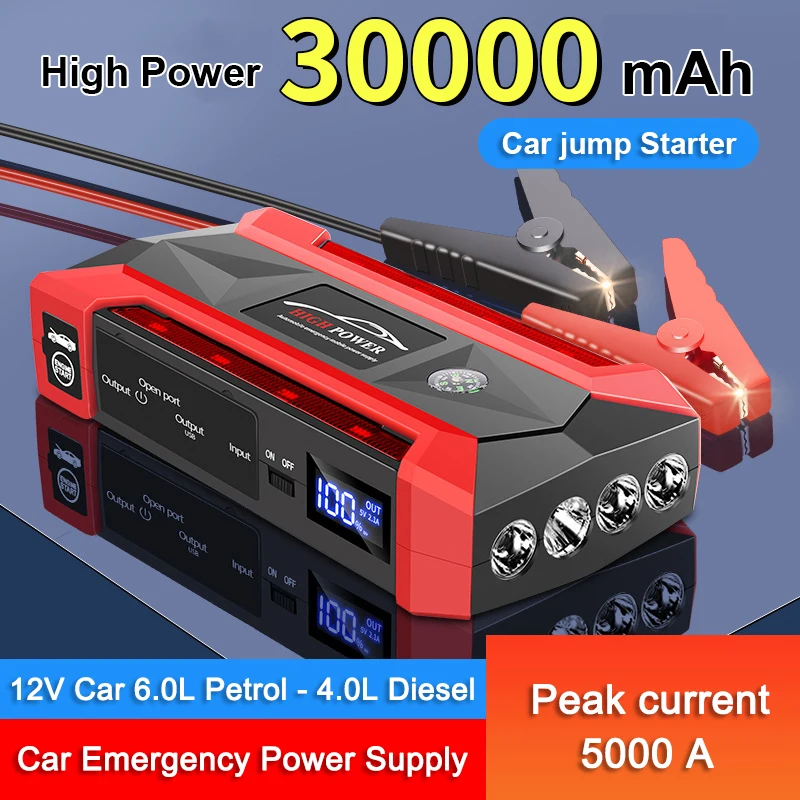 Car-Battery-Starter-30000mAh-Portable-Charger-Auto-Jump-Starter-12V ...