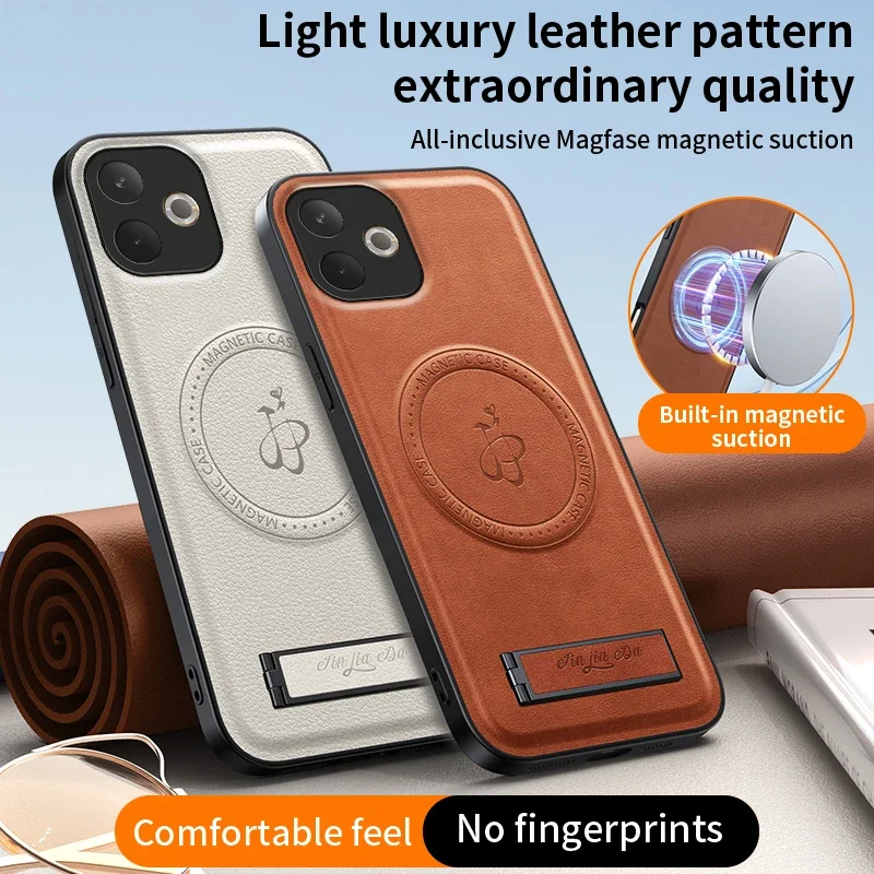 Leather Holder Magnetic Phone Case For OPPO A5m A5x F31 A6 Pro 5G 4G ...