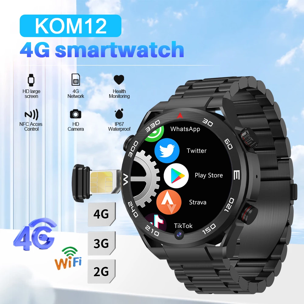 XUESEVEN-KOM12-Smartwatch-para-homens-2GB-32GB-4G-SIM-c-mera-de-chamada ...