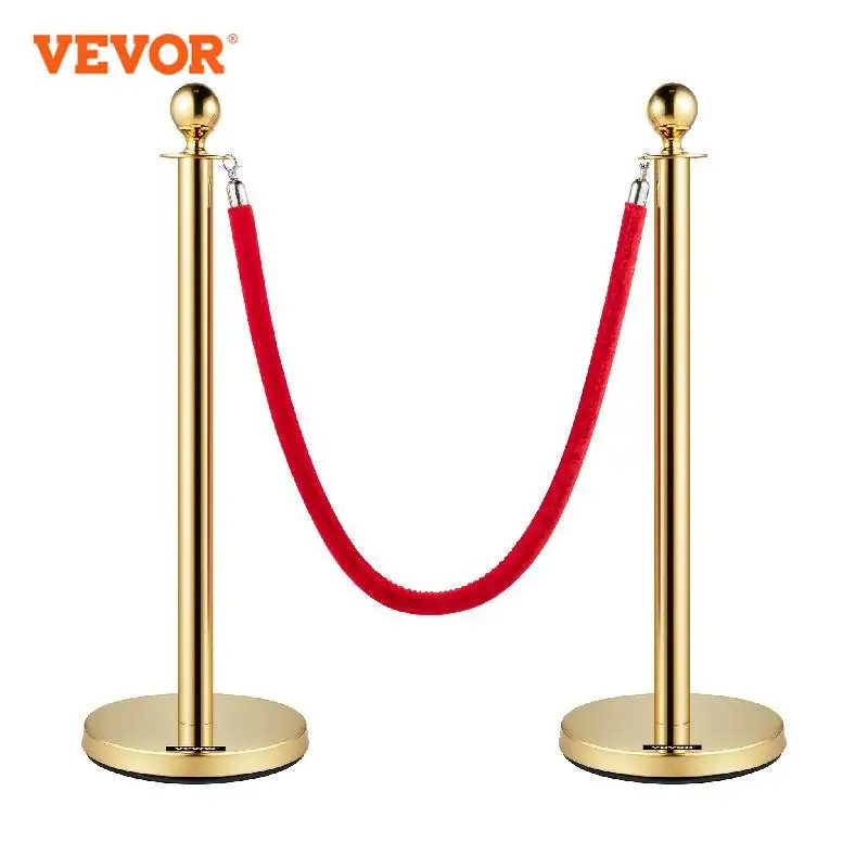 Gold Stanchions Red Ropes | Stainless Steel Stanchions | Crowd Control ...