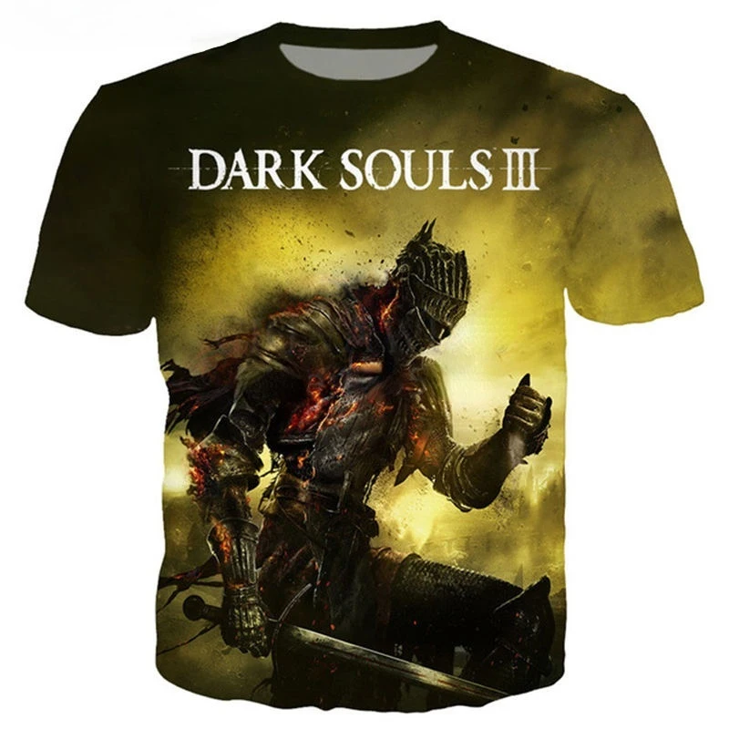 Game Dark Souls 3D Print T-Shirts Men Women Casual Fashion Streetwear ...