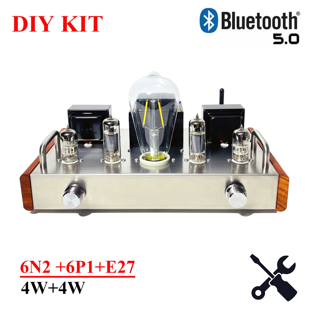 6n2 6p1 E27 진공관 앰프 Diy 키트 단일 종단형 클래스 A 파워 앰프, 4w * 2 고출력 블루투스 5.0 Diy ...