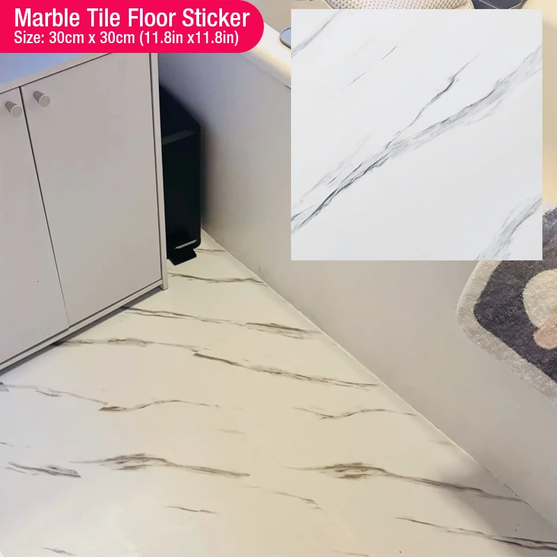 Simulated-Thick-Marble-Tile-Floor-Sticker-PVC-Waterproof-Self-adhesive ...