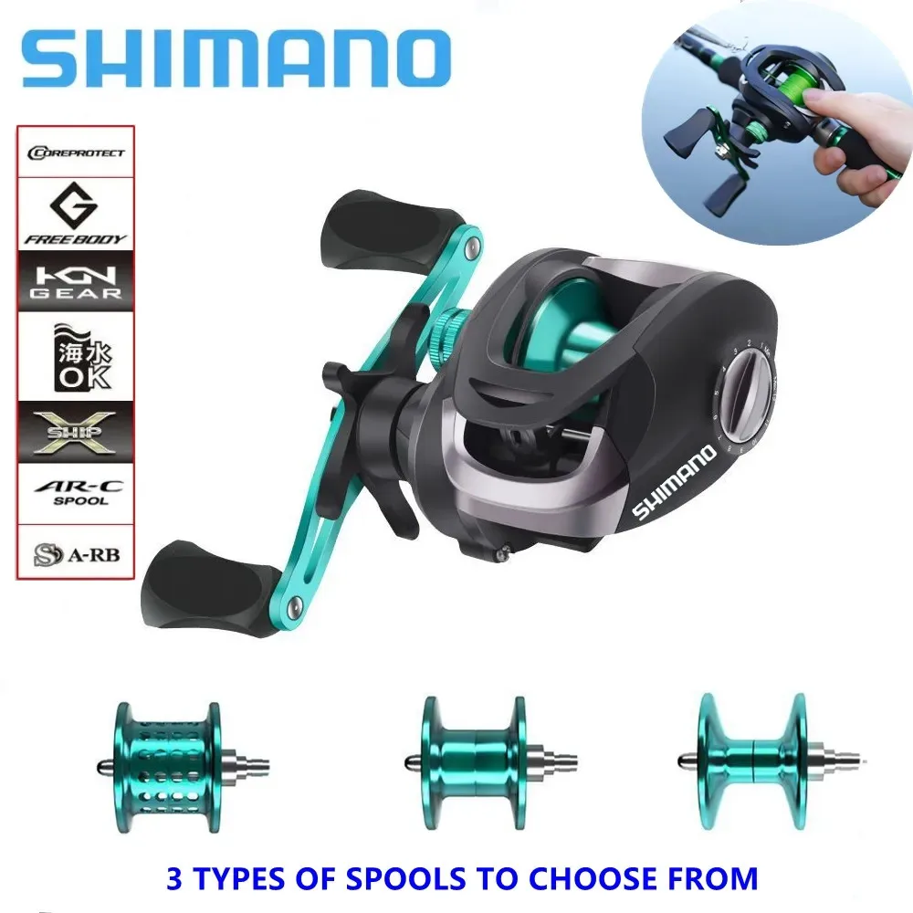 SHIMANO-Baitcasting-Fishing-Reels-3-Types-of-Spool-18-1BB-Gear-Ratio ...