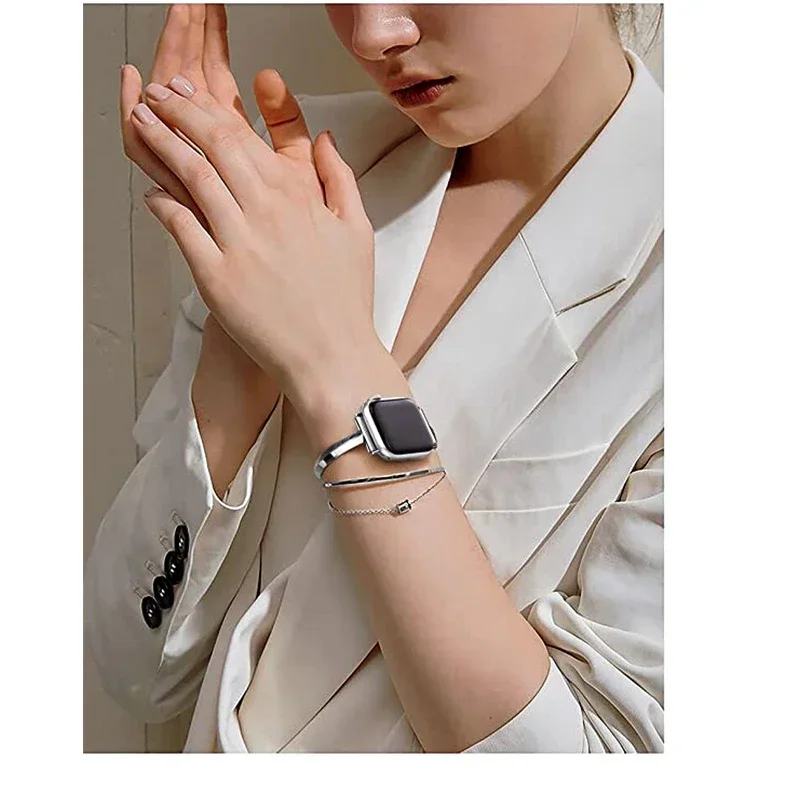 Pulseira-rel-gio-de-luxo-para-mulheres-Apple-Watch-Series-9-8-7-41-45mm ...