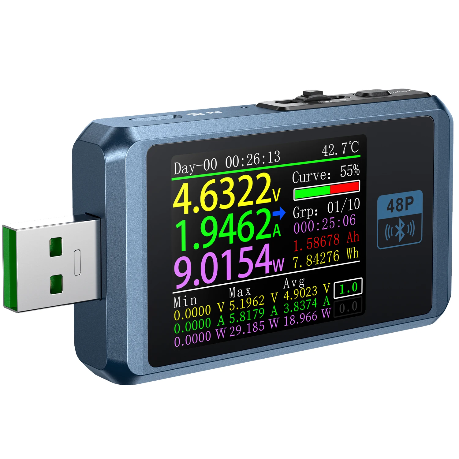 FNIRSI-FNB48P-USB-Tester-Voltmeter-Ammeter-TYPE-C-Fast-Charge-Detection ...