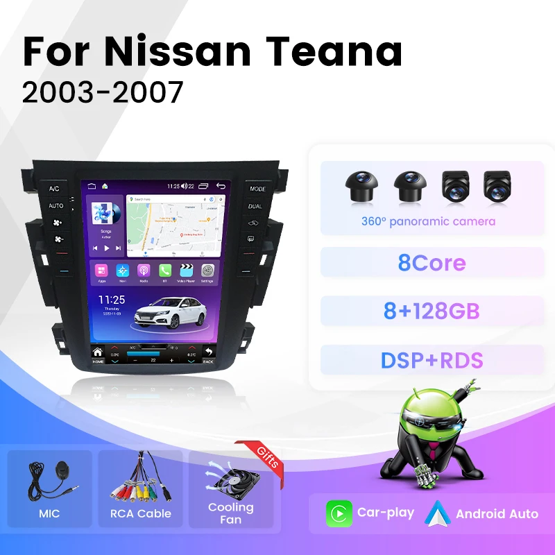 Android Car Radio For Nissan Teana J31 Altima 2004-2007 Tesla Vertical ...