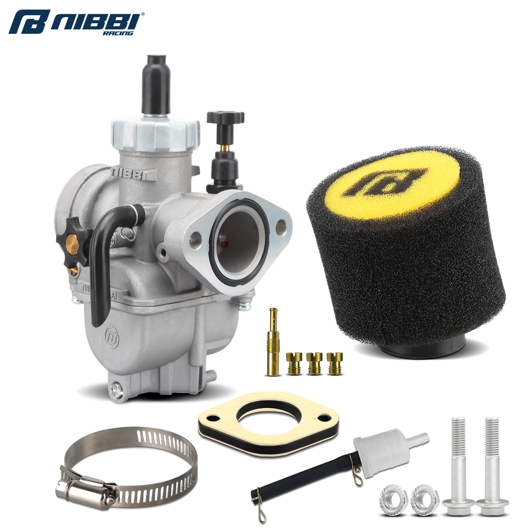 NIBBI-Motorcycle-Carburetor-With-Carb-Jets-Universal-PE-Flange ...