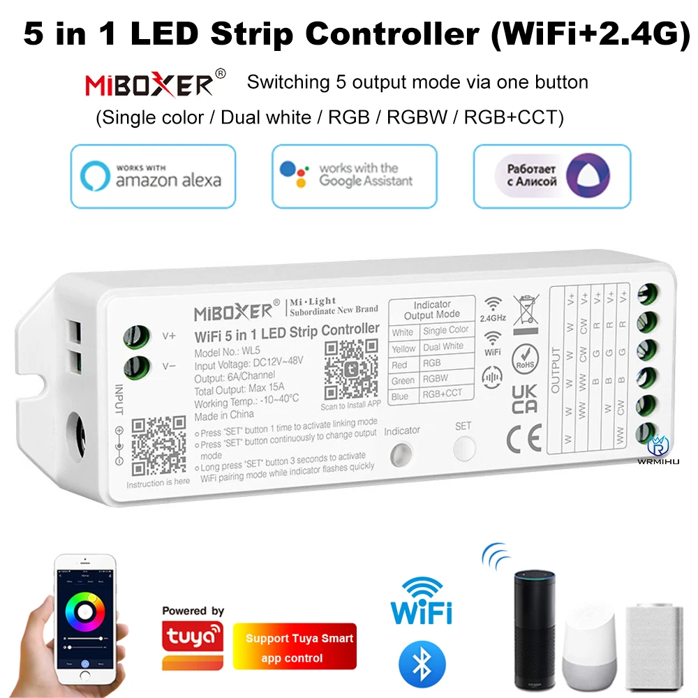 Miboxer-WL5-2-4G-5-IN-1-WiFi-LED-Controller-For-Single-color-CCT-RGB ...
