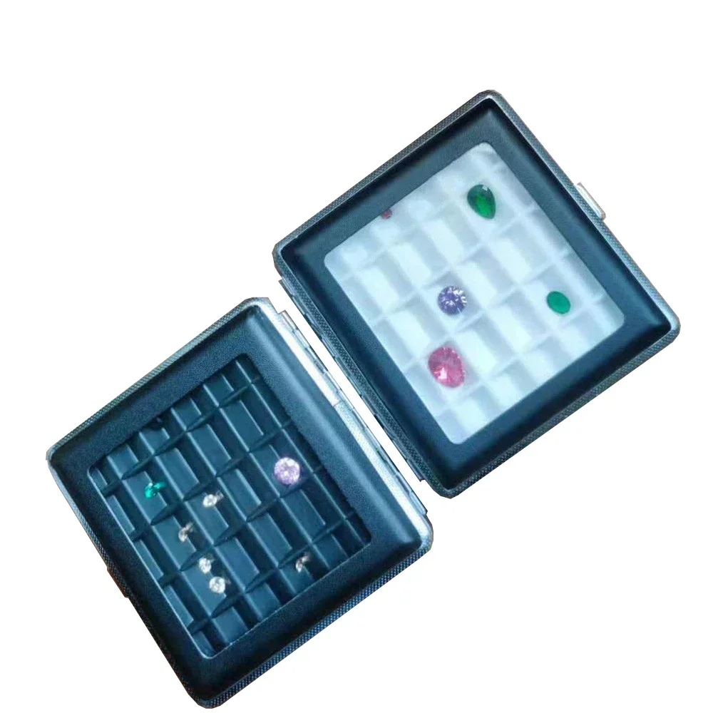 Metal-Loose-Diamond-Jewelry-Storage-Box-30-Grids-Gemstone-Display ...