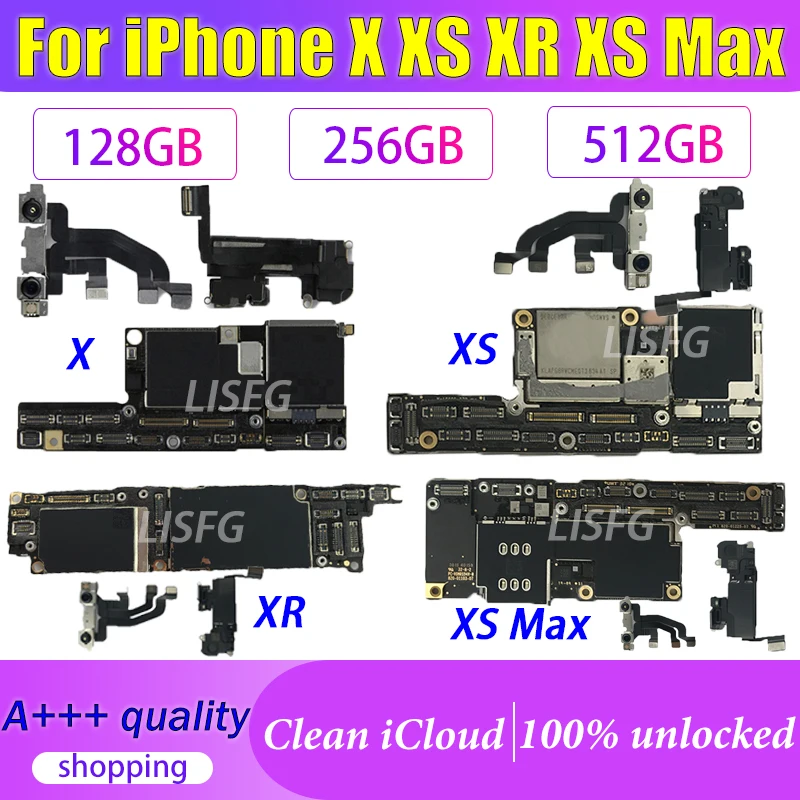 Original Motherboard For Iphone X 64gb With Face Id Unlocked Mainboard ...
