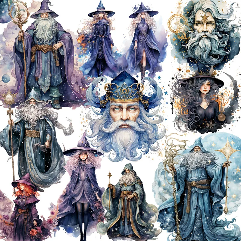 12Pcs-Pack-Vintage-Starry-Sky-Wizard-Sticker-DIY-Craft-Scrapbooking ...