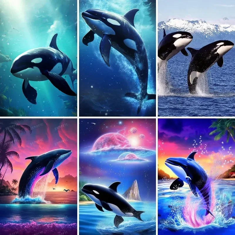 Diamond-Painting-Killer-Whale-Orca-Blue-Ocean-Animals-Full-Drill ...