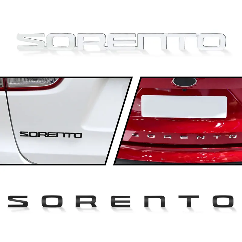3D-ABS-SORENTO-Letter-Logo-Rear-Bumper-Tail-Trunk-Sticker-Car-Styling ...