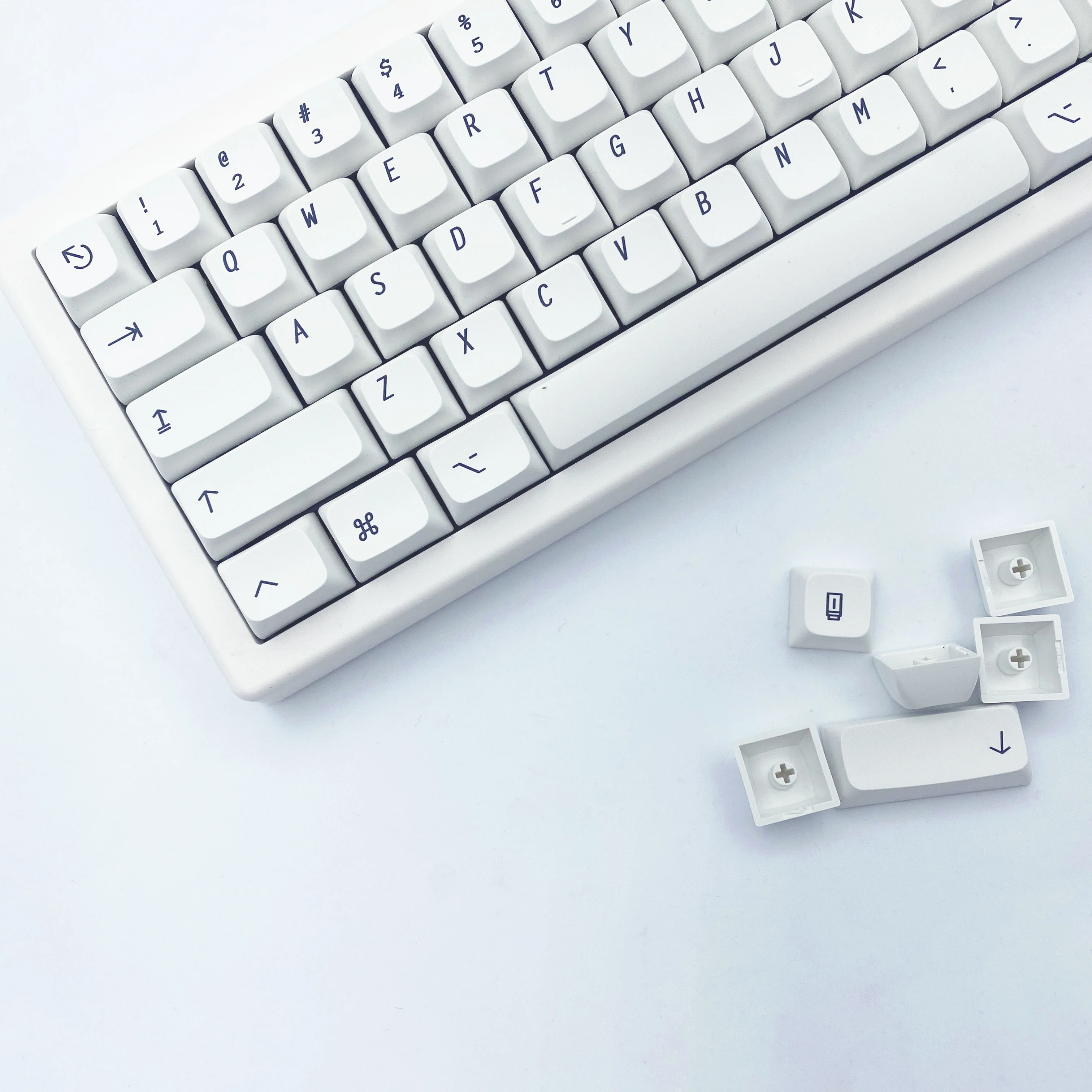 Mechanical-Keyboard-XDA-High-Keycap-PBT-Material-Minimal-white-Suitable ...