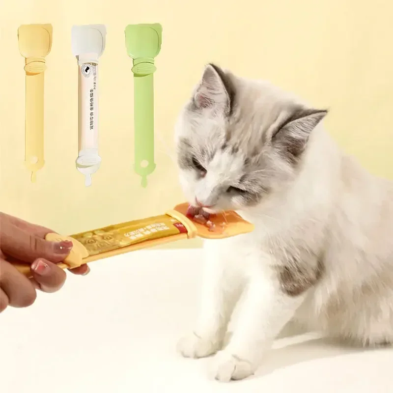 Cat Strip Feeding Spoon for Wet & Semi-Liquid Food - Easy-to-Use Pet ...