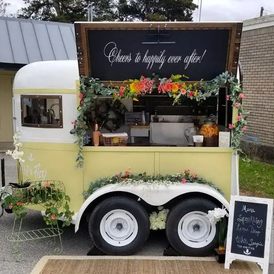 Electric-opening-door-trailer-walk-in-mini-mobile-bar-for-drinks-coffee ...