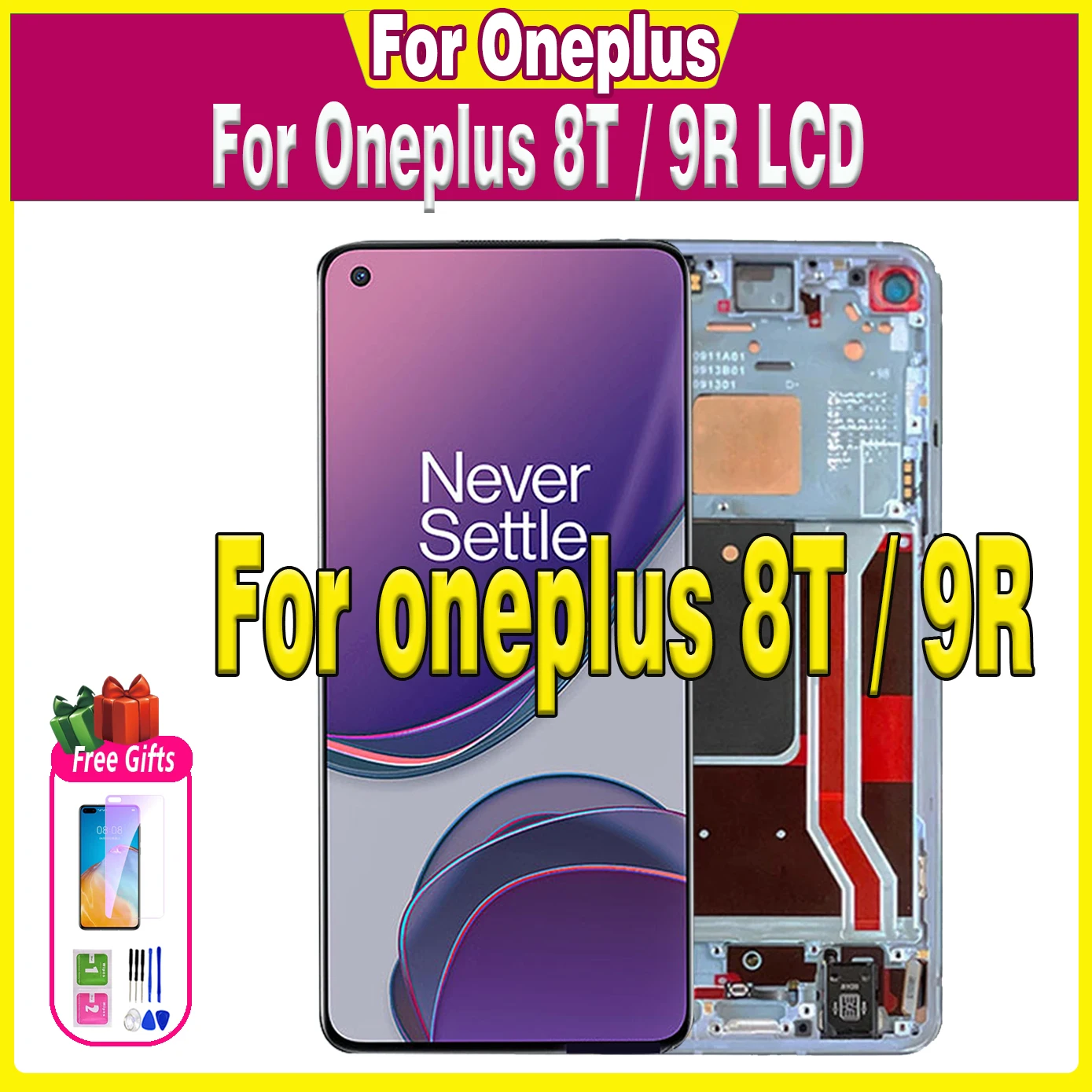 6-55-Super-Amoled-Display-For-Oneplus-8T-KB2001-KB2000-LCD-Screen-For ...