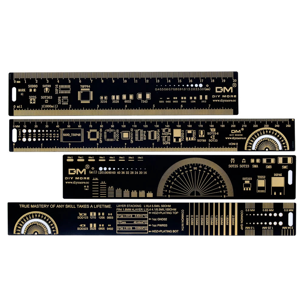 Multifunctional-PCB-Ruler-4cm-15cm-20cm-25cm-Measuring-Tool-Resistor ...