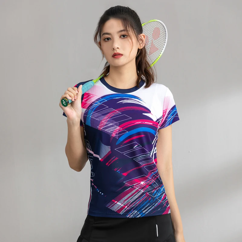 Women-Gradient-Shirts-Badminton-Custom-Quick-Dry-Team-Game-Sports-Short ...