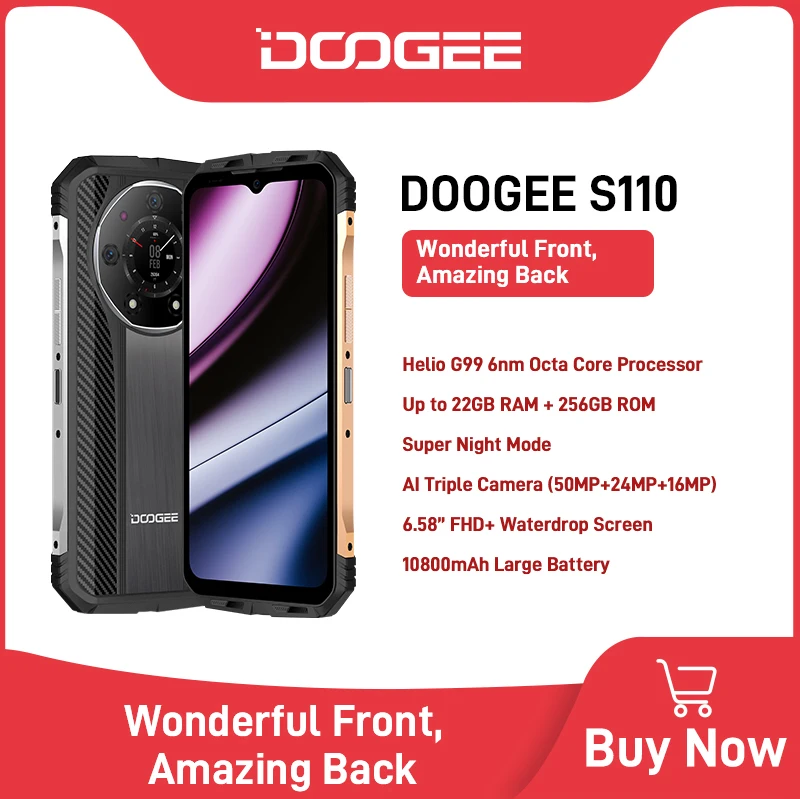World-Premiere-DOOGEE-S110-Rugged-Phone-6-58-FHD-Waterdrop-Screen-Helio ...