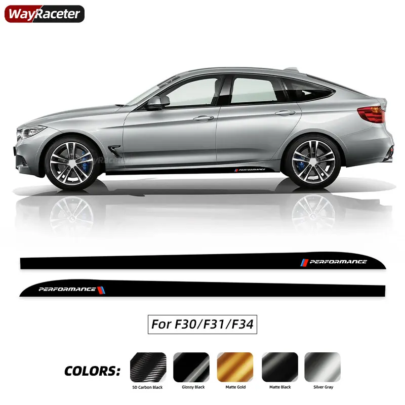 2-Pcs-M-Performance-Decal-Door-Side-Stripe-Skirt-Sticker-For-BMW-3 ...