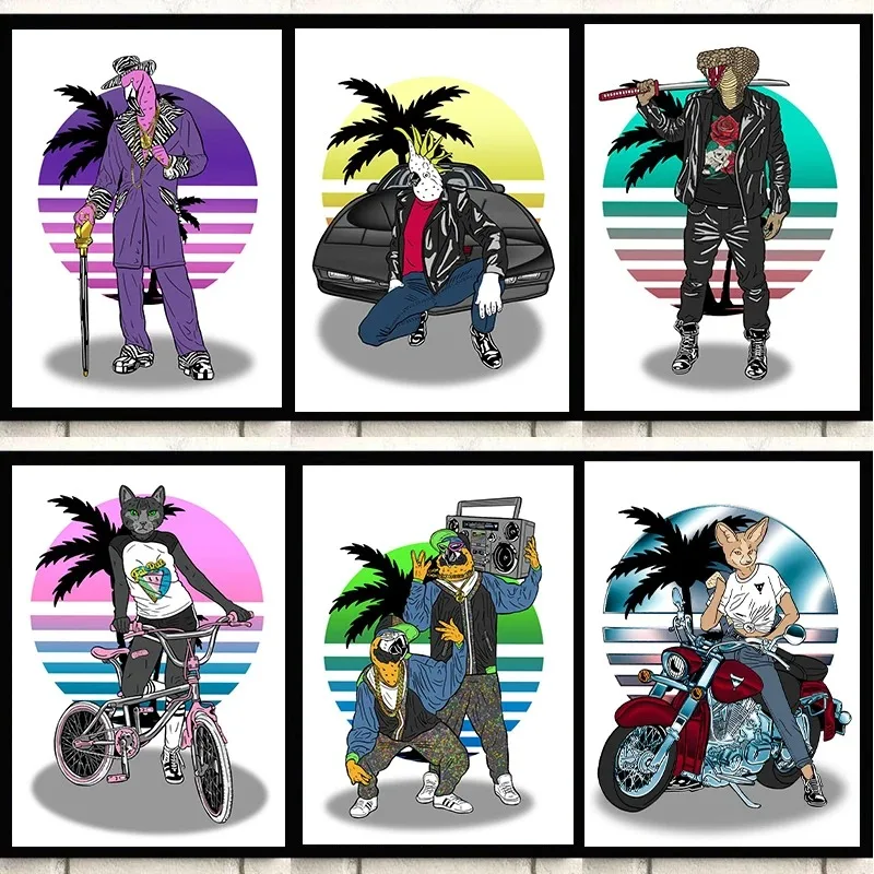 Cockatoo-Rider-Flamingo-Pimp-Gator-DeLorean-Posters-Wall-Art-Canvas ...