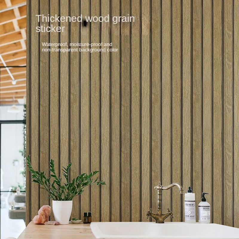 Wall-Stickers-Thickened-Wood-Grain-Stickers-Self-adhesive-Wallpaper ...