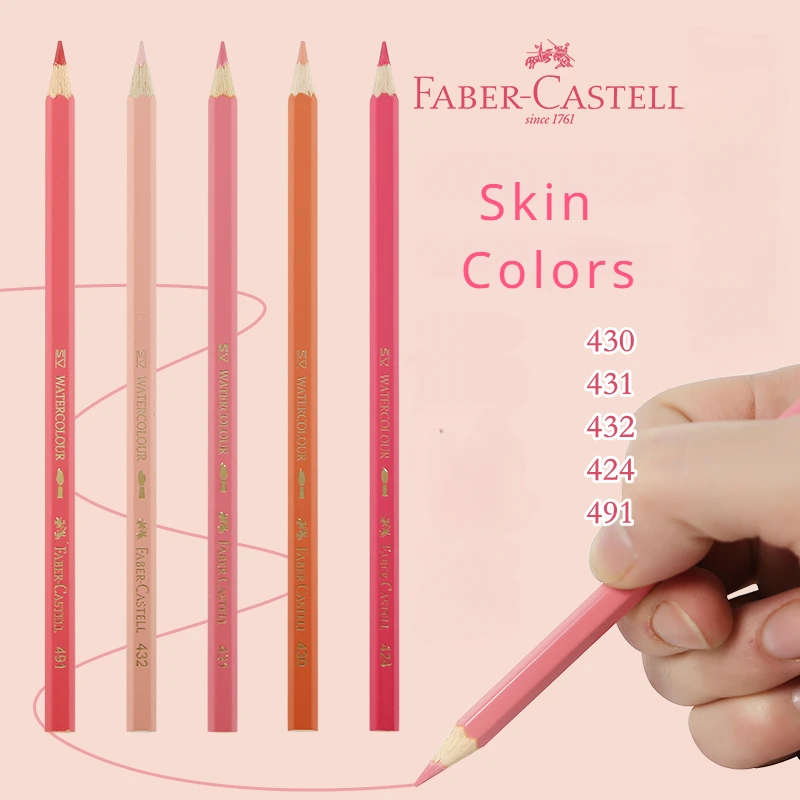 Faber-Castell-l-pices-de-colores-de-tono-de-piel-l-pices-solubles-en ...