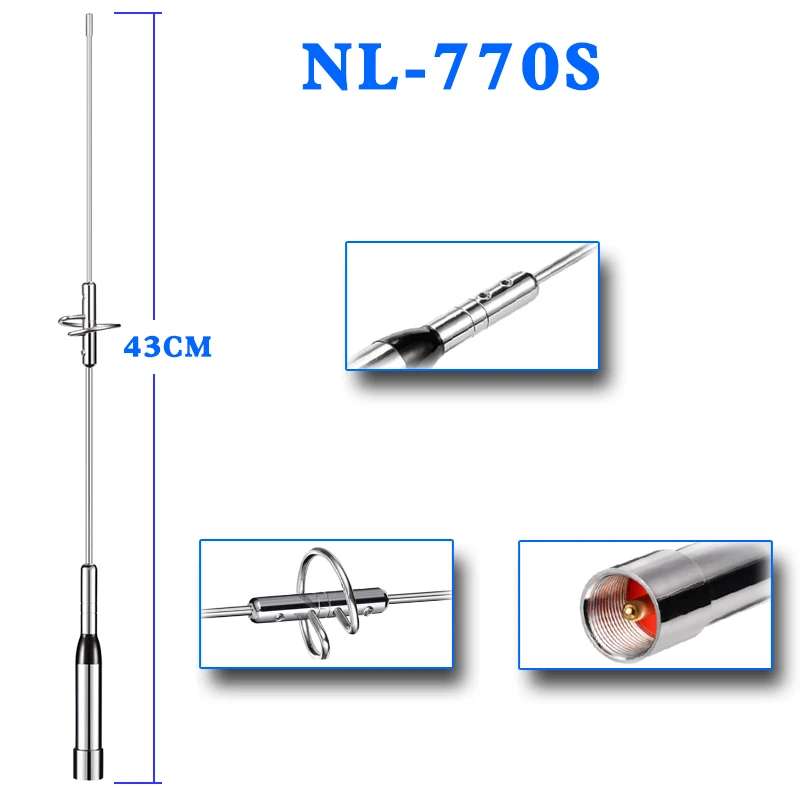 Nagoya NL-770S Dual Band Mobile Radio Antenna VHF/UHF 144/430MHz 150W ...