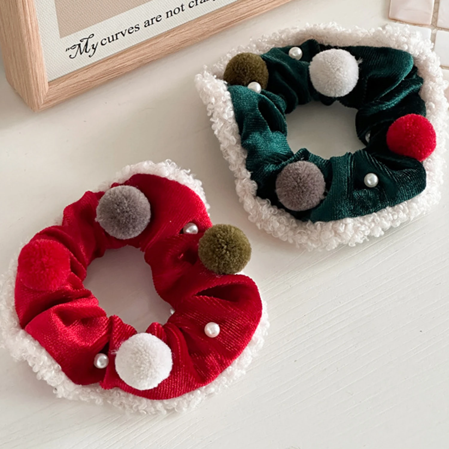 1Pcs-Christmas-Plush-Large-Intestine-Scrunchies-Hair-Ring-Rope-Elastic ...