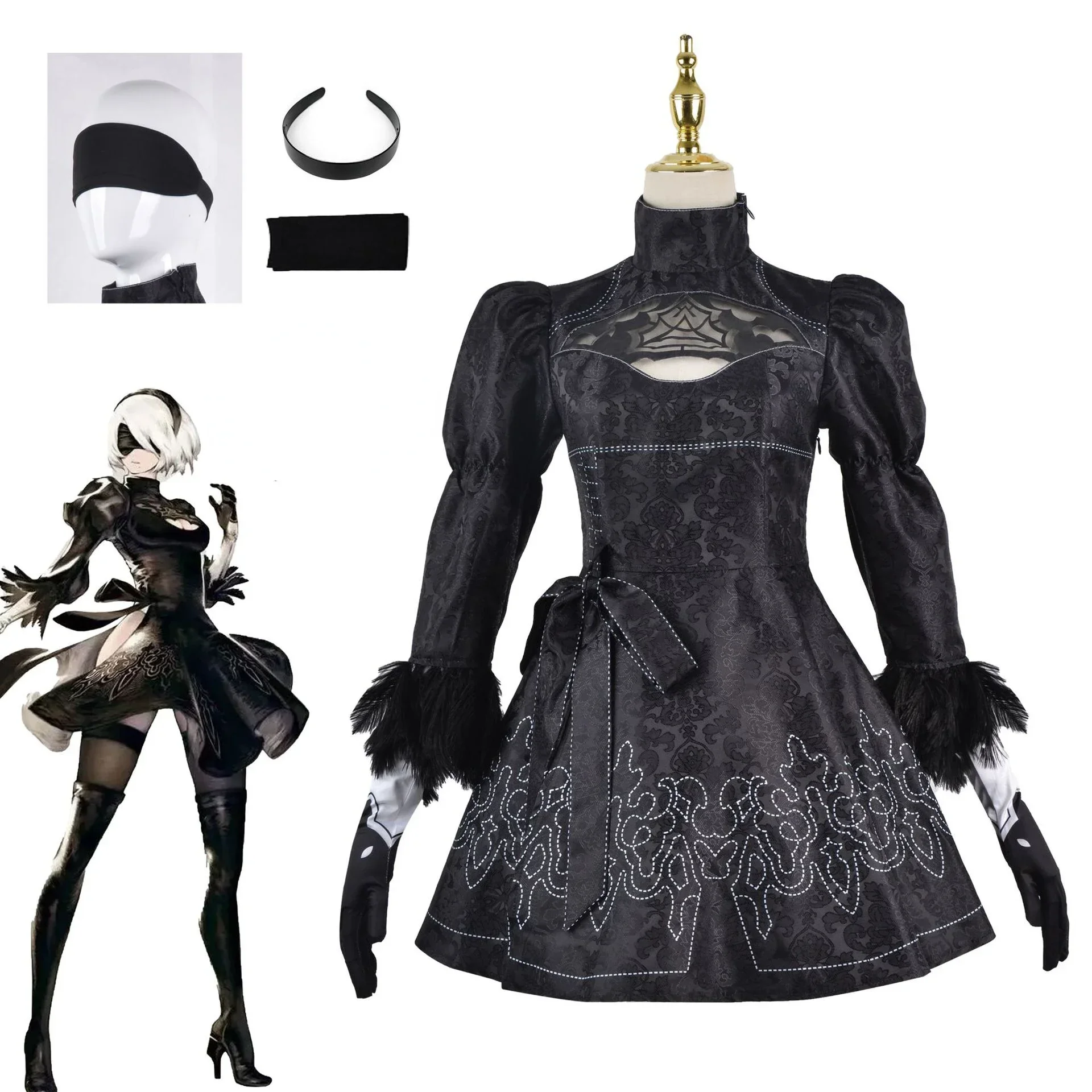 Nier-Automata-Cosplay-Costume-Yorha-2B-sexy-Outfit-Games-Suit-Women ...
