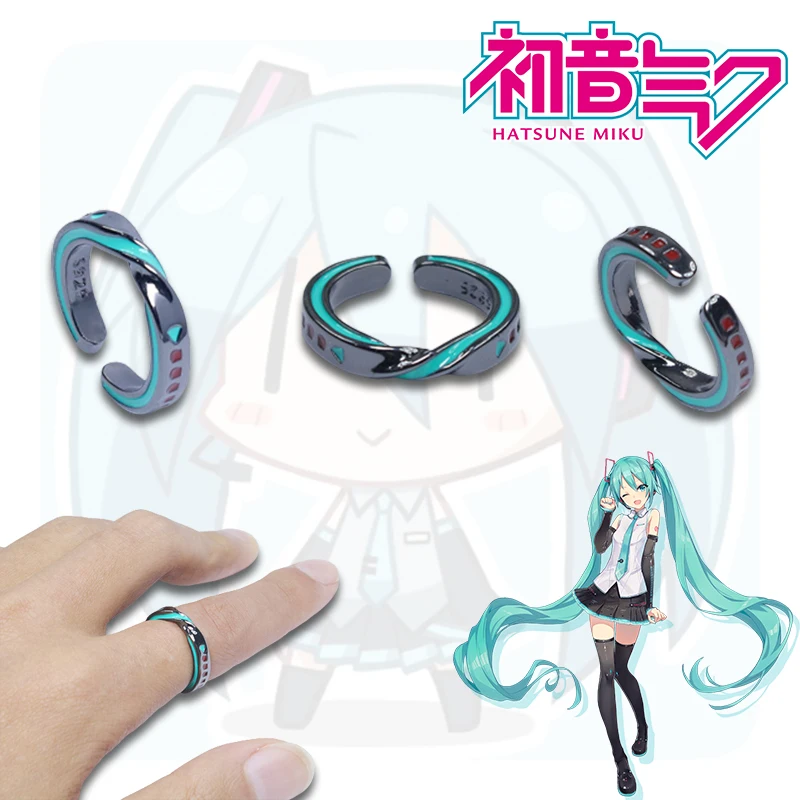 Bagues Anime Hatsune Ata ku avec Ouverture Réglable, Bijoux en Métal ...