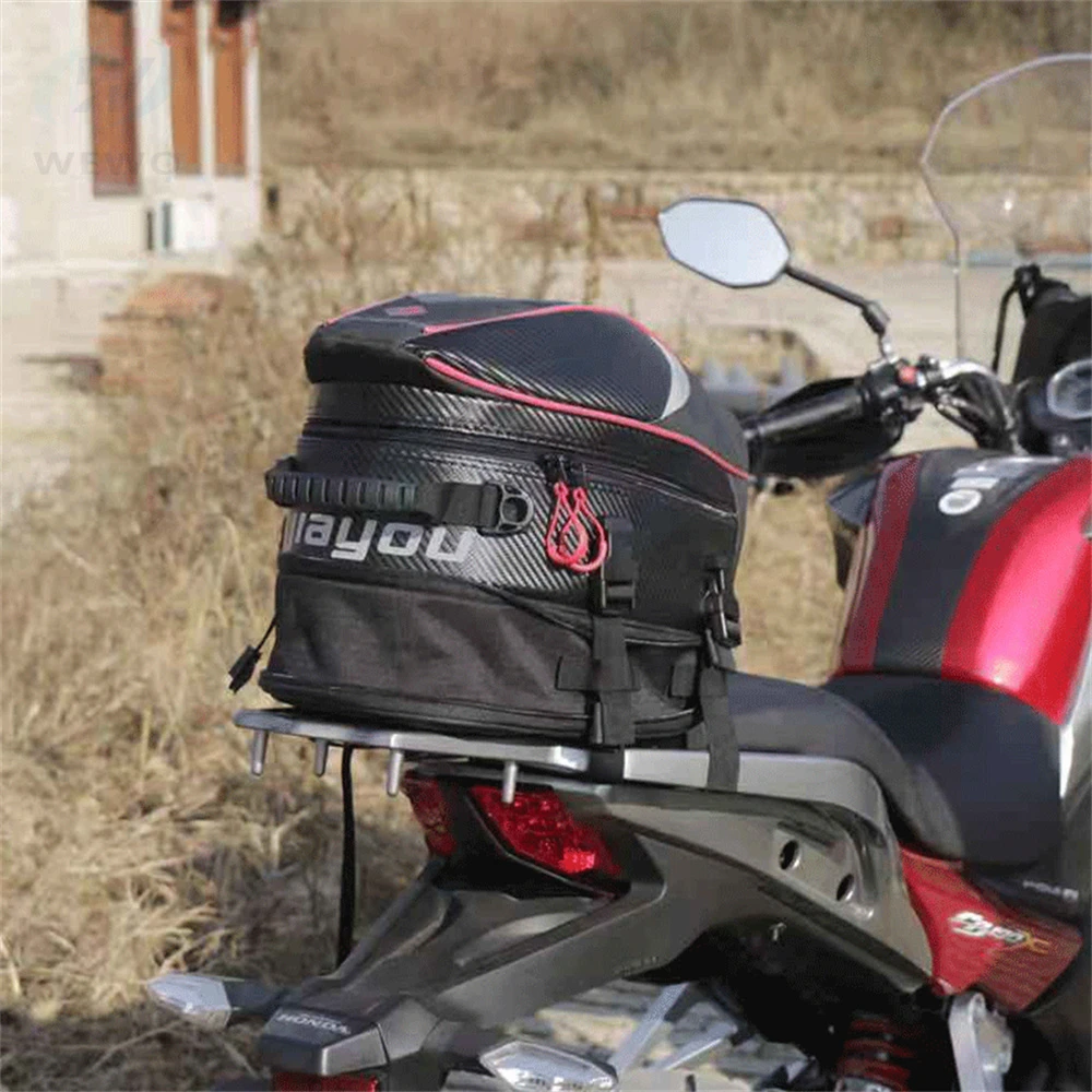 Riding 48L Waterproof MotorcycleTail Bag Multifunction Motorcycle Rear ...