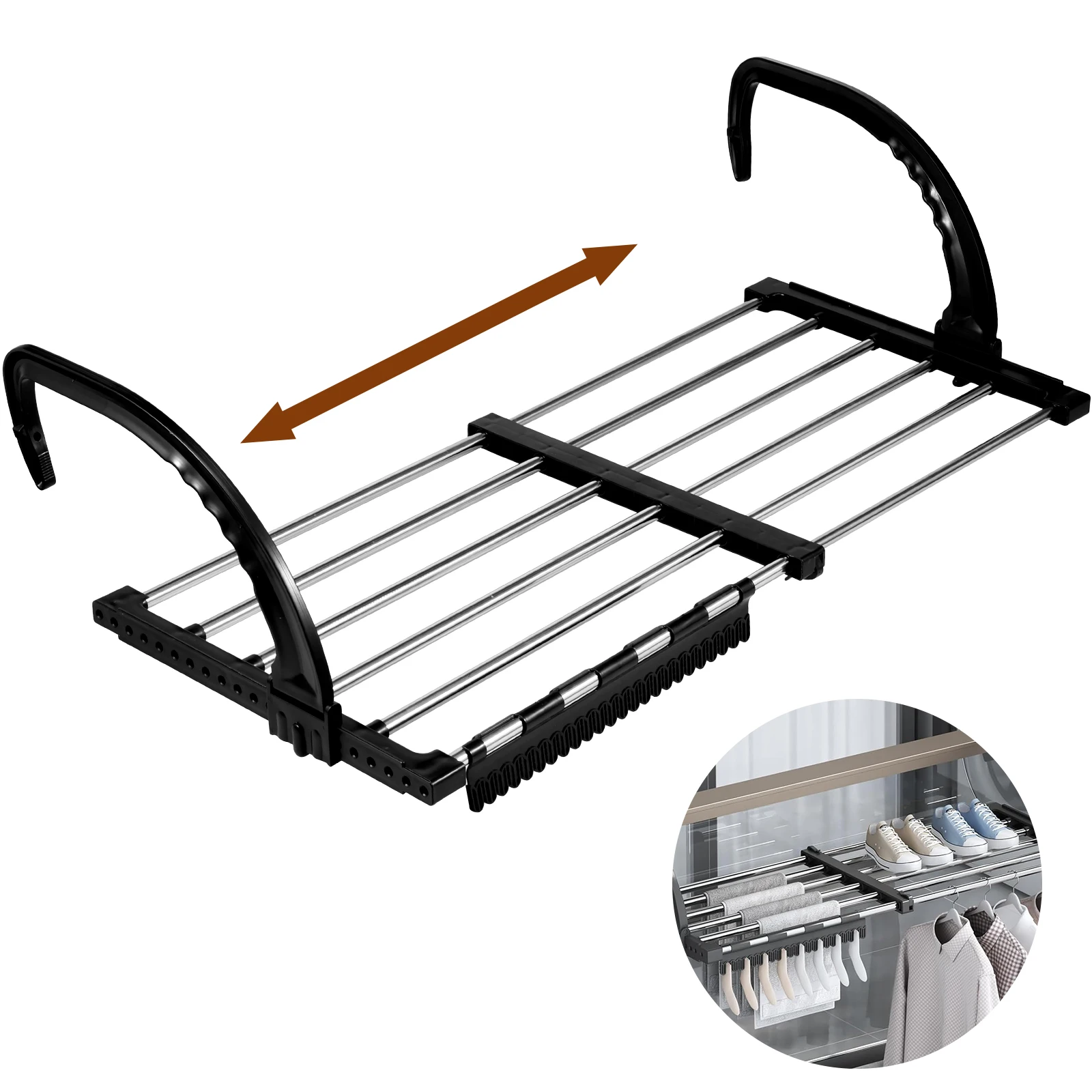Extendable-Radiator-Clothes-Airer-Stainless-Steel-Foldable-Balcony ...