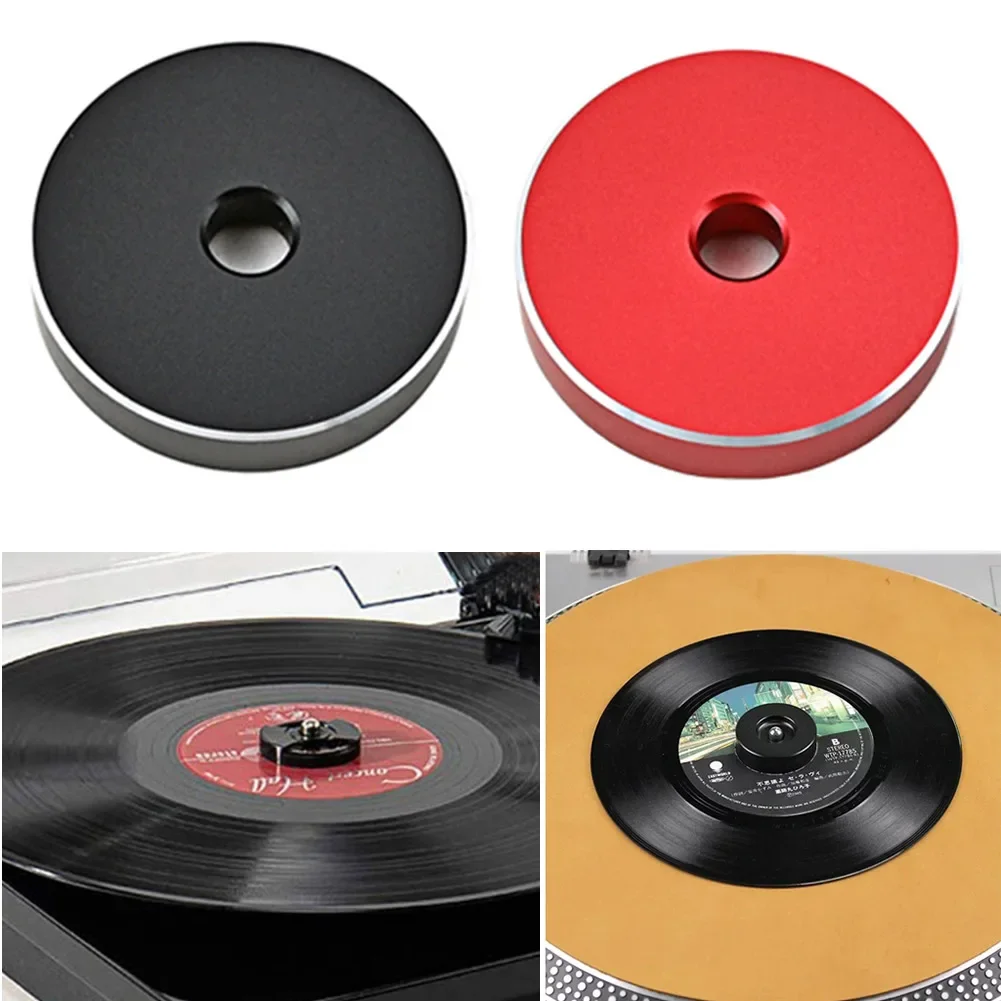 Hot Sale 45 RPM Turntable Adapter Solid Aluminum Black Red Vinyl ...