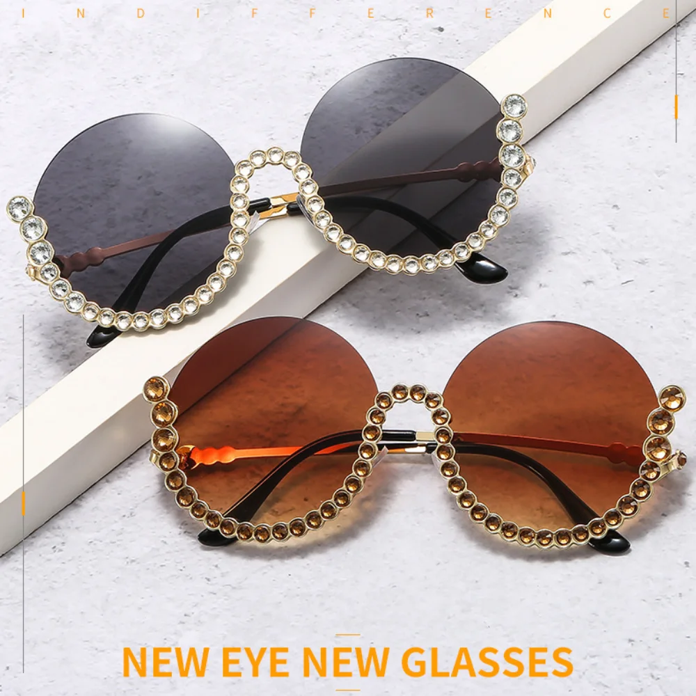 Women-s-Sunglasses-Sun-Protection-UV-Protection-Fashion-Personality-Retro-Diamonds-round ...