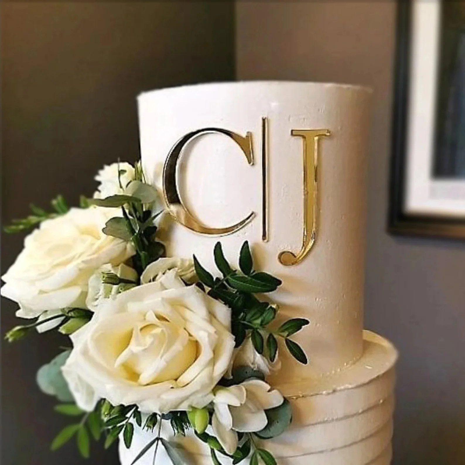Wedding Cake Topper initials Personalised Custom Cake Topper Letter ...