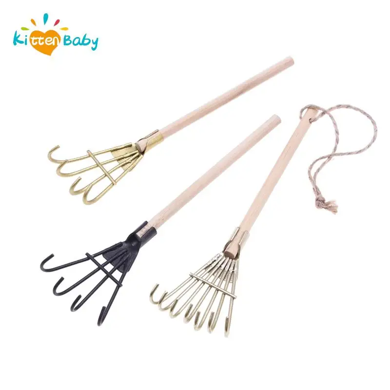 1-12-Scale-Mini-Iron-Rake-Garden-Farm-Tool-Model-Doll-Life-Scene ...
