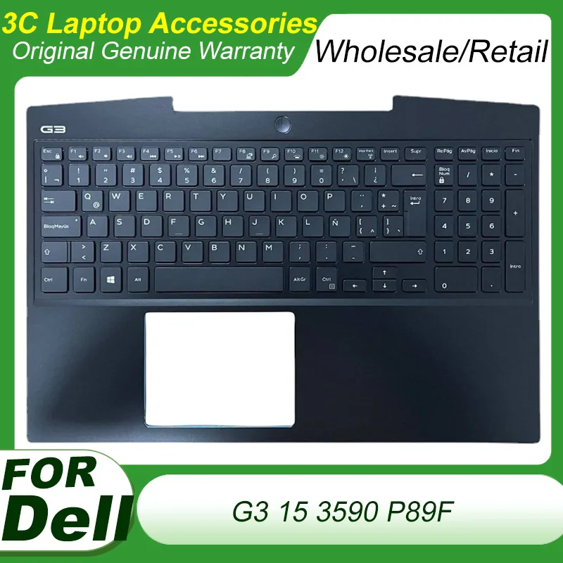 Original New Latin Keyboard For Dell G3 15 3590 P89F Palmrest Upper ...