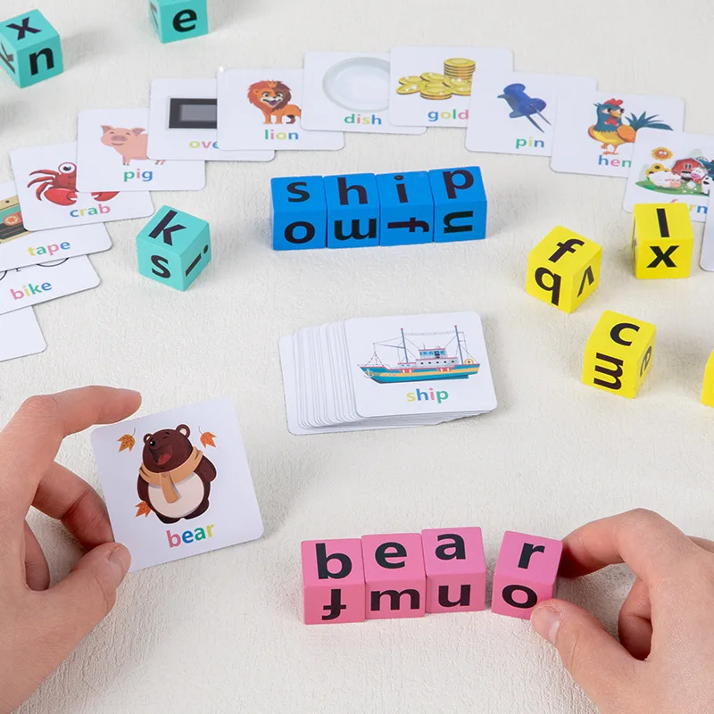 Letter-Spelling-Block-Fun-Game-English-Words-Cards-Spelling-Early ...