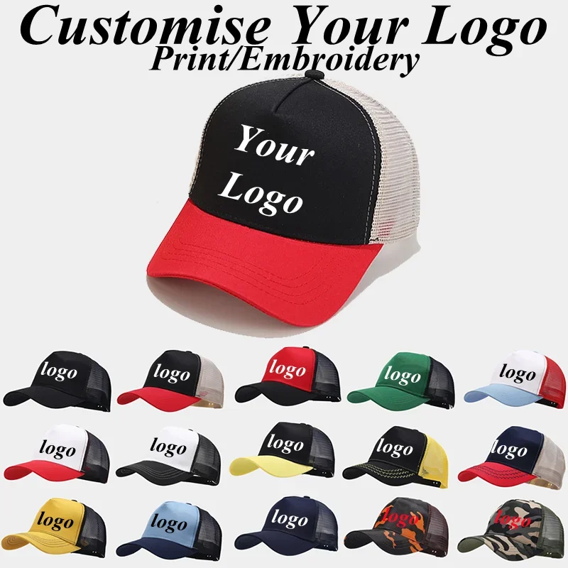 Custom Logo Breathable Adjustable Mesh Baseball Caps For Men Women ...