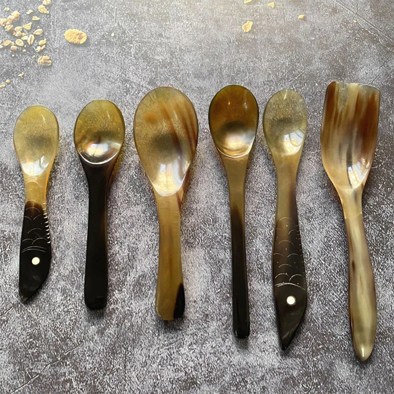Kitchen-Ladles-Water-Buffalo-Horn-Spoon-Exquisite-Western-Cuisine-Spoon ...
