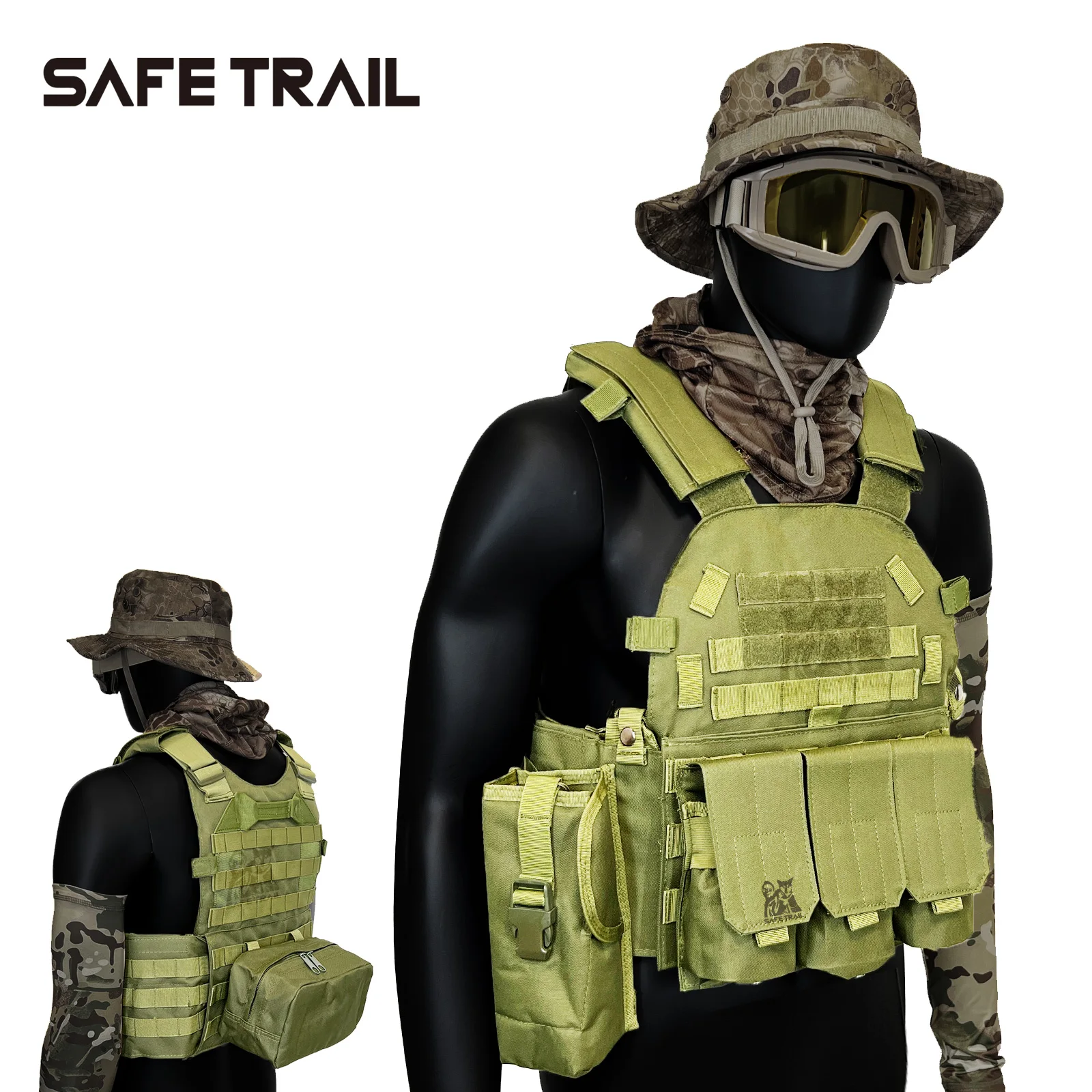 Military-Tactical-Hunting-Vest-Bulletproof-Gear-Molle-System-Plate ...