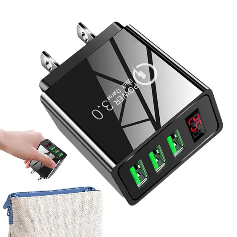 Multiple-Port-Wall-Charger-USB-Charging-Cube-3-Port-Wall-Adapter-Fast ...