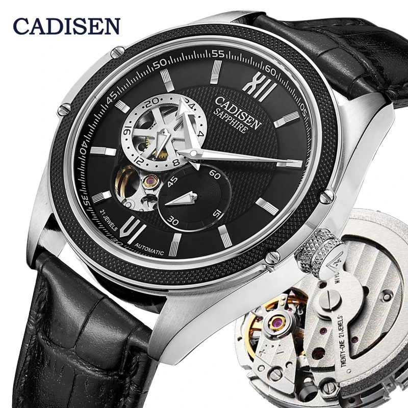 CADISEN Men Watch Automatic Japan MIYOTA 82S7 MOVT Mechanical Watches ...