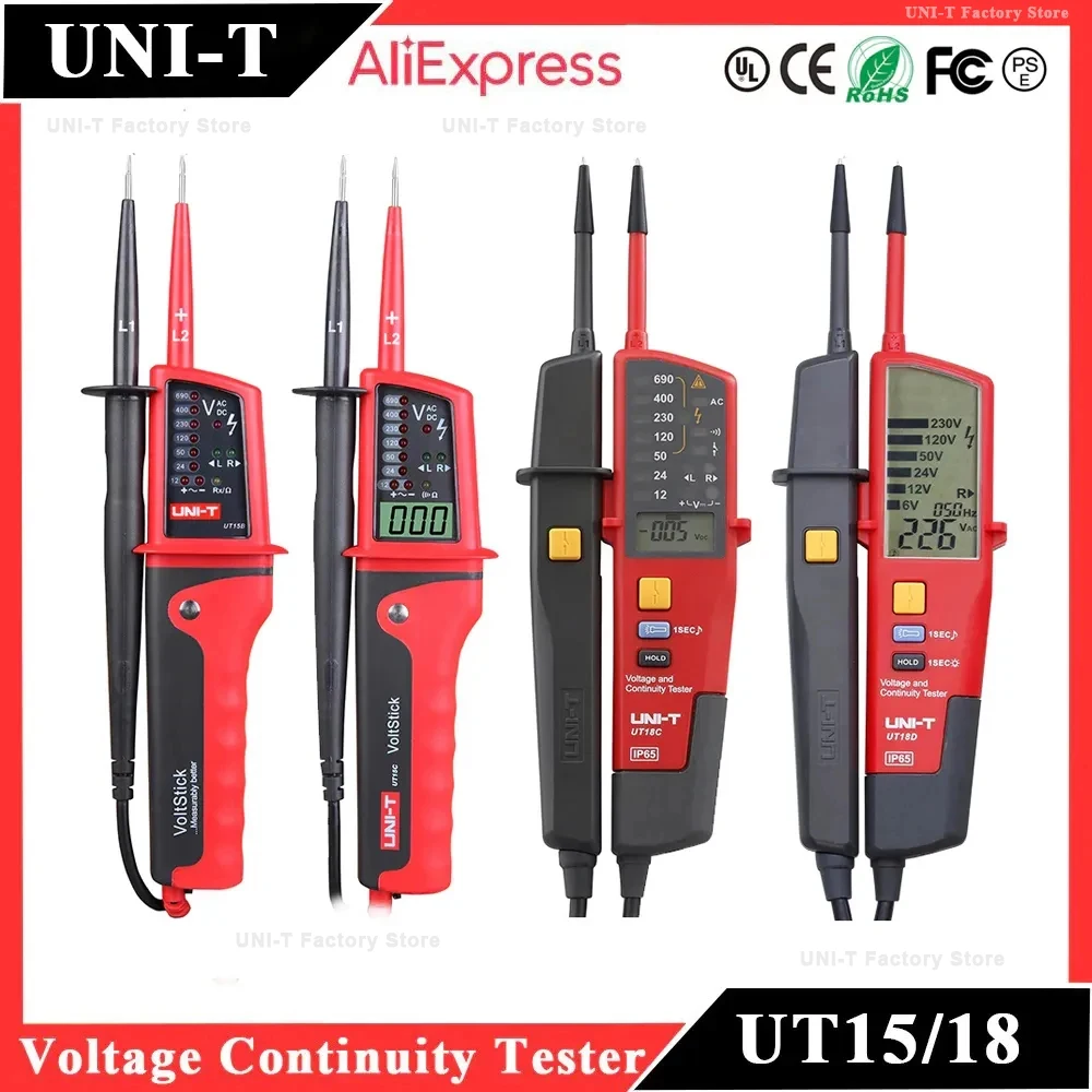 UNI-T-UT18C-UT18D-UT15B-UT15C-Voltage-Tester-AC-DC-Voltage-3-Phase ...