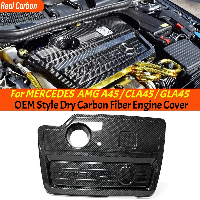 CLA45-AMG-Dry-Carbon-Fiber-Engine-Cover-For-Mercedes-A-CLA-Class-A45 ...